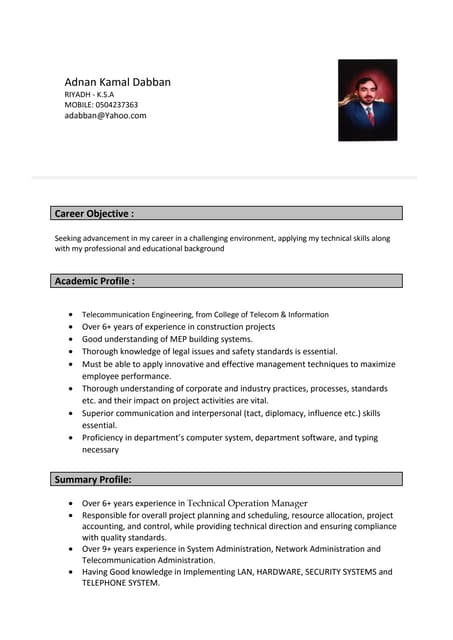 Adnan Kamal Dabban CV | PDF Adnan Kamal Dabban CV | PDF