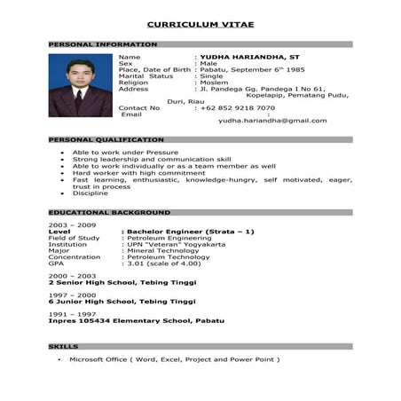CURRICULUM VITAE UPDATE OM | DOC