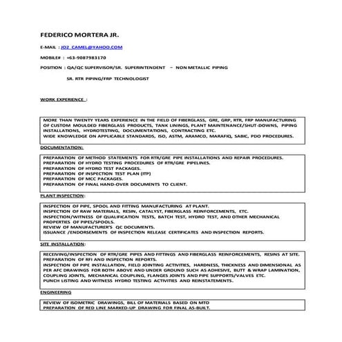 FEDERICO MORTERA JR CV | DOCX