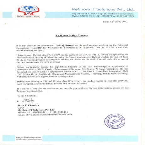 C. Reference Letter from MSIT | PDF