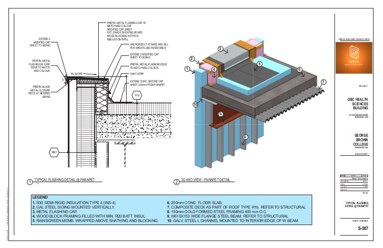 J. Gregg 100875103 - Parapet Detail 7 TYPICAL FLASHING DETAIL @ PARAP…