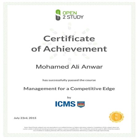 Subject_Certificate_23_July_2015 | PDF