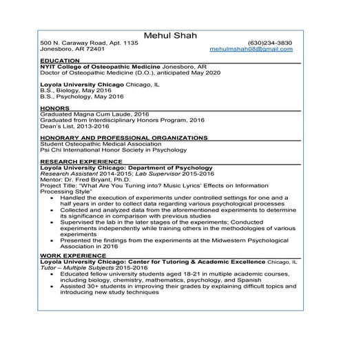 resume updated | DOCX