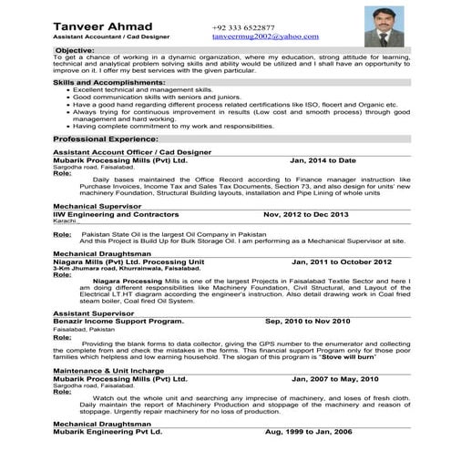 CV of Tanveer Ahmad | DOC