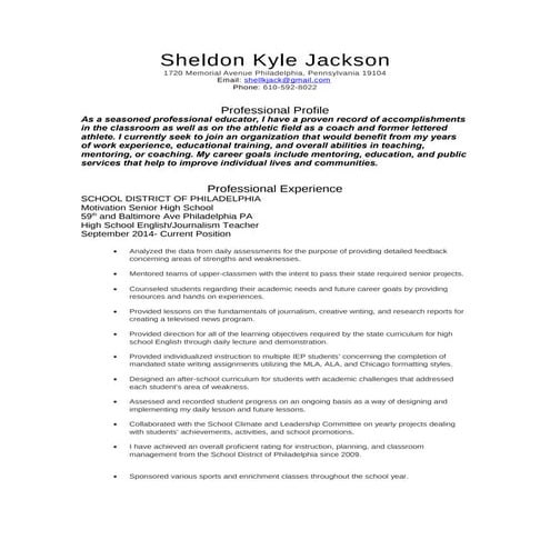Sheldon Kyle Jacksonresume | DOC