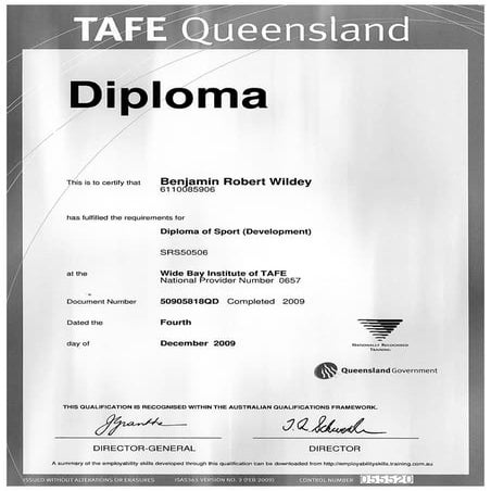 Diploma of Sport (Development) SRS50506 TAFE Dec 2009 | PDF