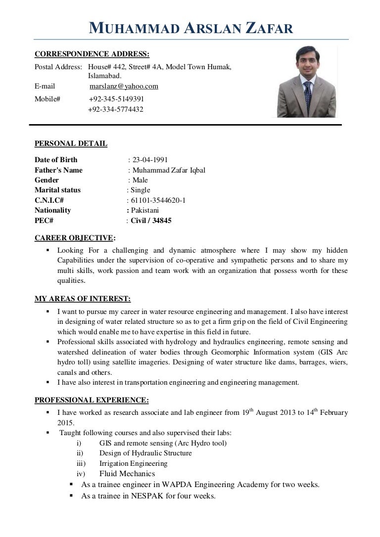 Resume Arslan Zafar