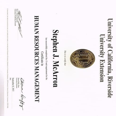 HR Management Cert UCR | PDF
