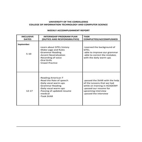 weekly-progress-report | PDF