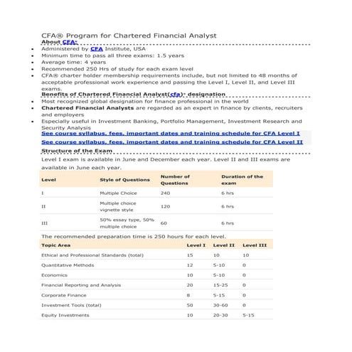 Cfa | PDF