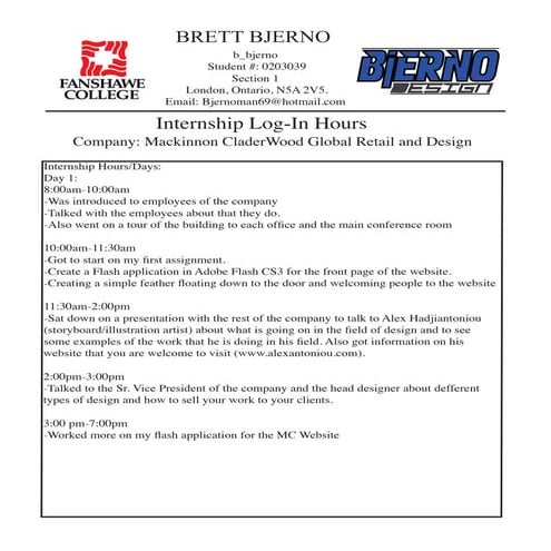My_Internship_Log | PDF