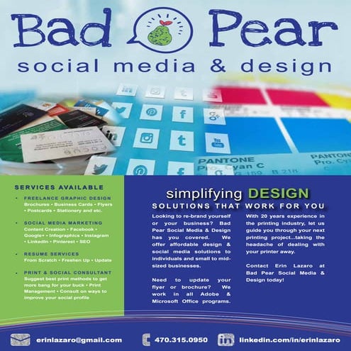 Bad Pear Flyer | PDF | Desktop Publishing | Computer Software and ...