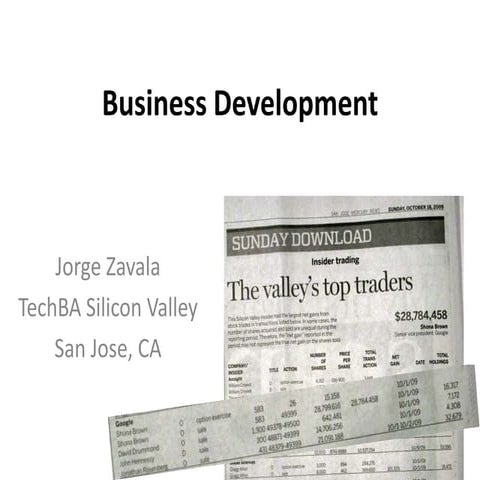 Business Development in the Silicon Valley | PPTX