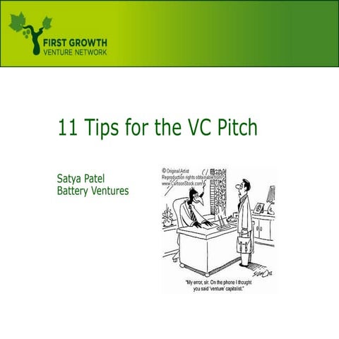 11 Tips for the VC Pitch | PPT