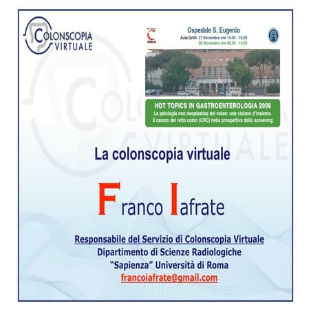 Iafrate.La colonscopia virtuale. ASMaD 2009 | PDF