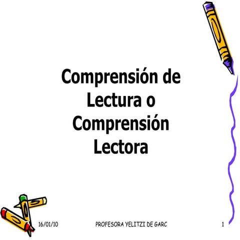 COMPRENSIÓN LECTORA | PPT