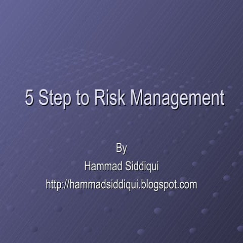 C:\Fakepath\5 Step To Risk Management | PPT | Business | Business and ...