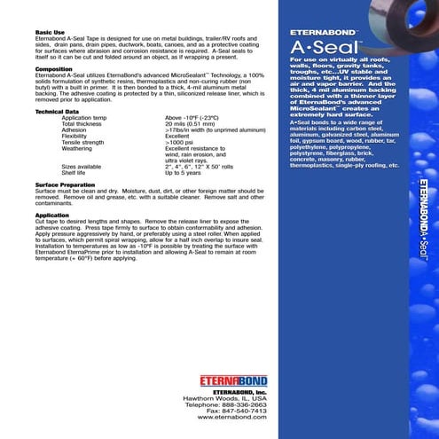 Eternabond Double Stick Roof Tape | PDF