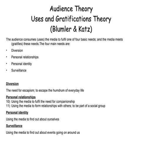 Audience Theory | PPT