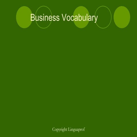 business English vocabulary | PPT