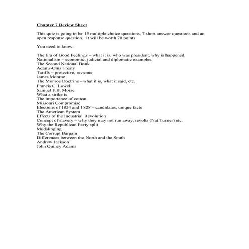 Chapter 7 Review Sheet | DOC