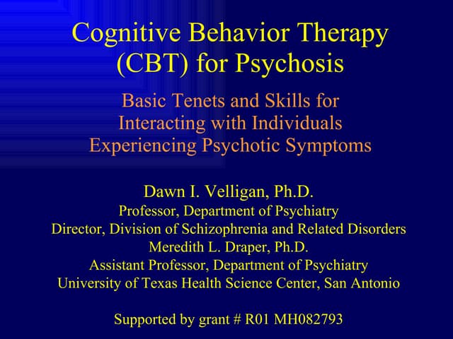 Donald Meichenbaum Cognitive Behavior Modification | PPTX