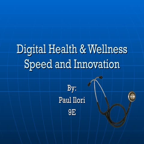 Digital Health and Wellness Presentation | PPT