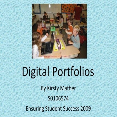 Digital Portfolios Presentation | PPT