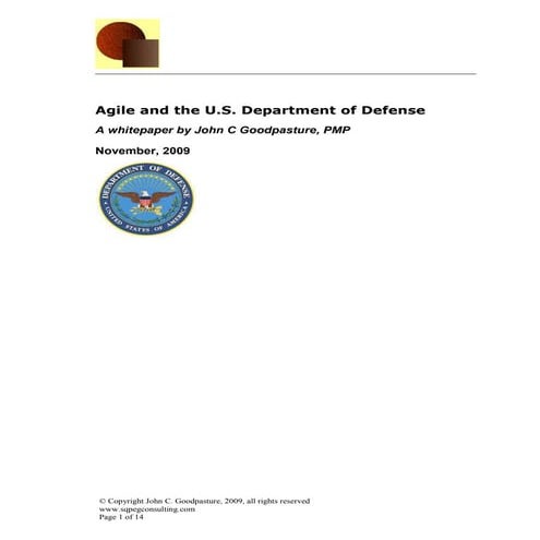 Agile and the DoD | PDF | Free Download