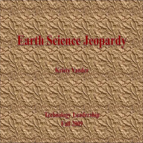 Earth Science Jeopardy | PPT