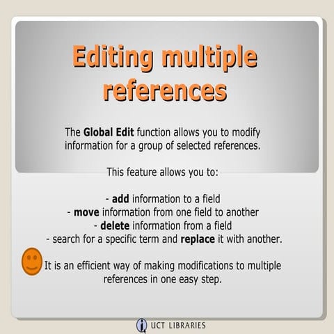 Editing Multiple References | PPT