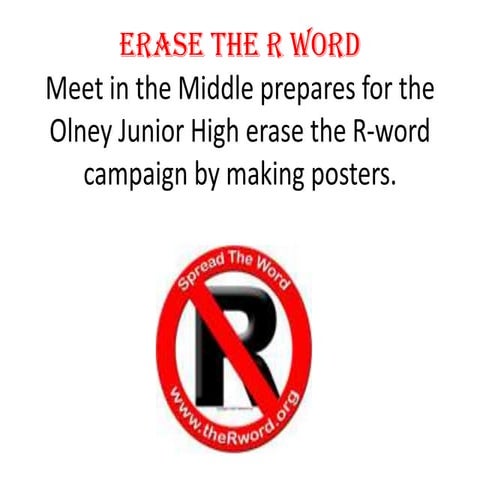 Erase The R Word | PPTX