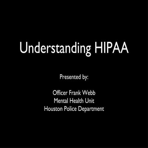 HIPAA Laws | PPT