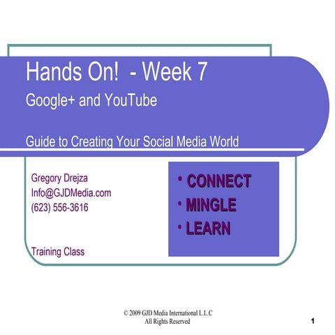 Social Media Experience - Week 7 | PPT