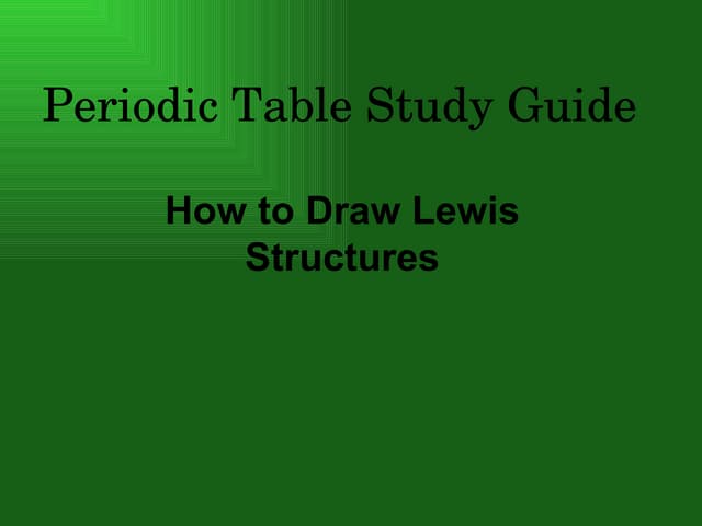 Lewis dot structures | PPT