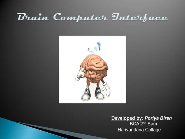 Brain-Computer Interface (BCI)-Seminar Report | DOCX