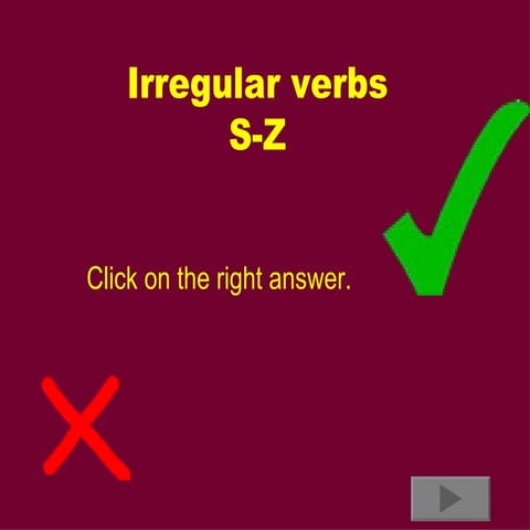 Irregular Verbs S-Z | PPT