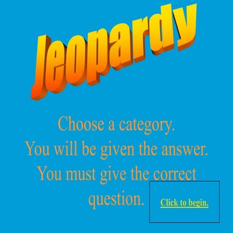 Jeopardy Game | PPSX