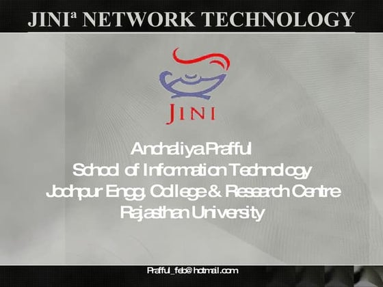 Jini technology ppt | PPTX | Internet | Computing