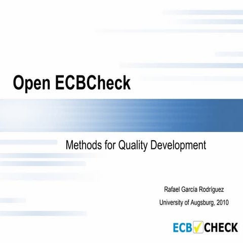 Methods in Open ECB-Check | PPT