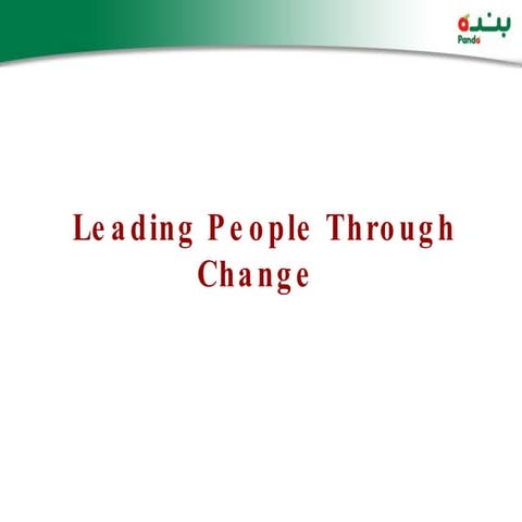 Leading People Through Change | PPT