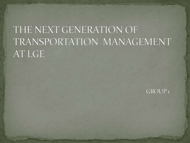 Lg presentation (1) | PPTX | Manufacturing Industry | Industries
