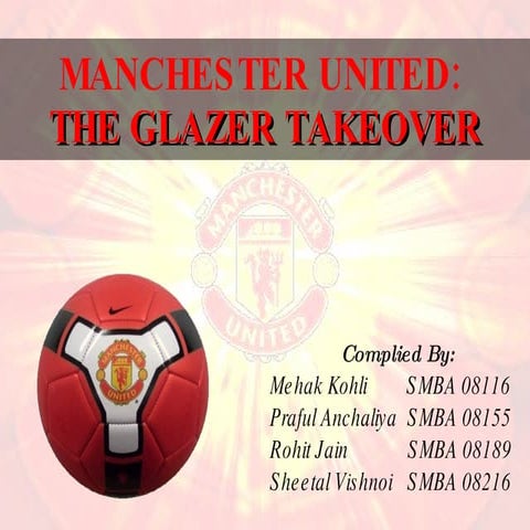 A presentation on Manchester United Football Club | PPTX