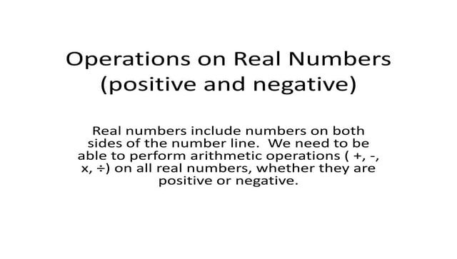 Real numbers system | PPT