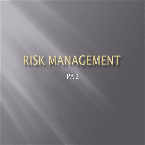 PA2 - Risk Management | PPT
