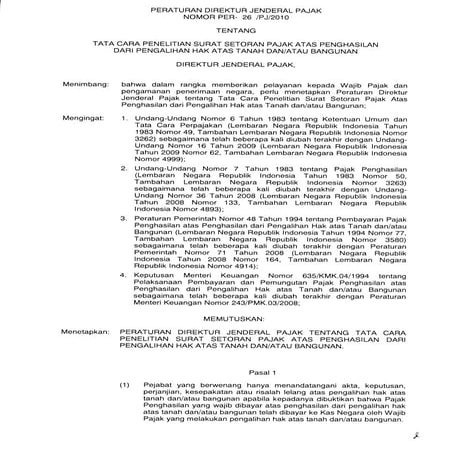 Lampiran Surat Pemberitahuan Objek Pajak LSPOP | PDF