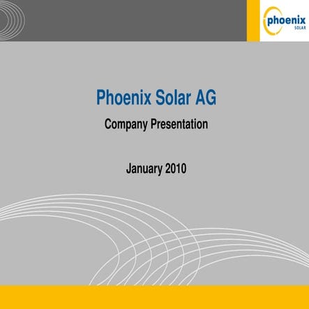 Phoenix Solar Company Presentation | PPT