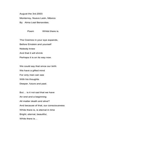 Poem While there is... | DOCX