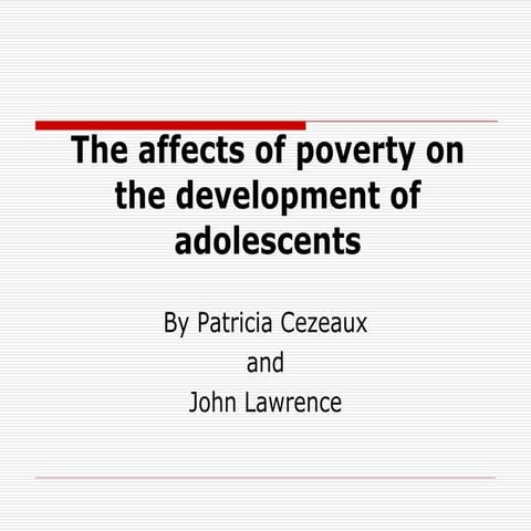 The Effect Of Poverty On Children’S Development | ODP