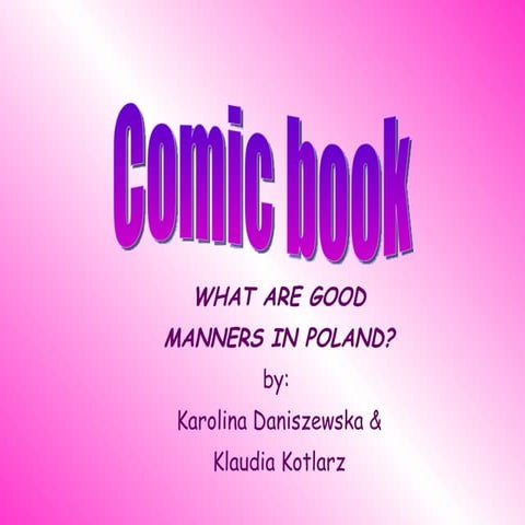 Good manners in Poland - a comic book | PPT